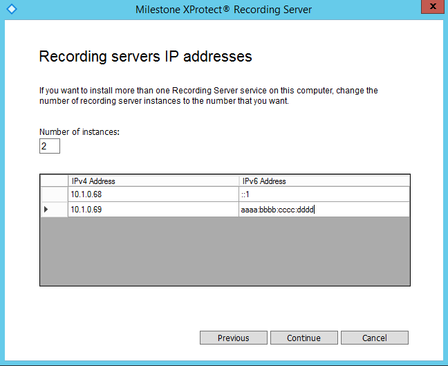 How to install multiple instances of the XProtect Recording Server