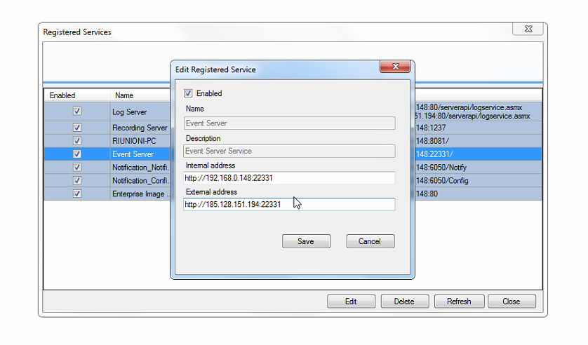 Remote Smart Client: "Error loading alarms" shown in the Alarm tab