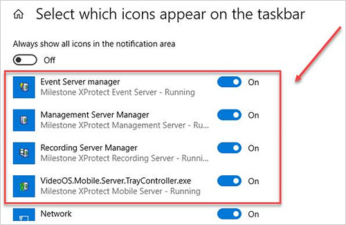 Missing XProtect system tray icons in the Windows taskbar (how-to)