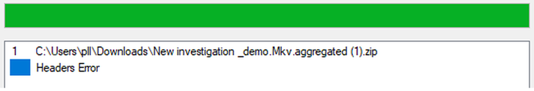 Mobile Server: Extracting the exported ZIP file with 7-zip returns ...