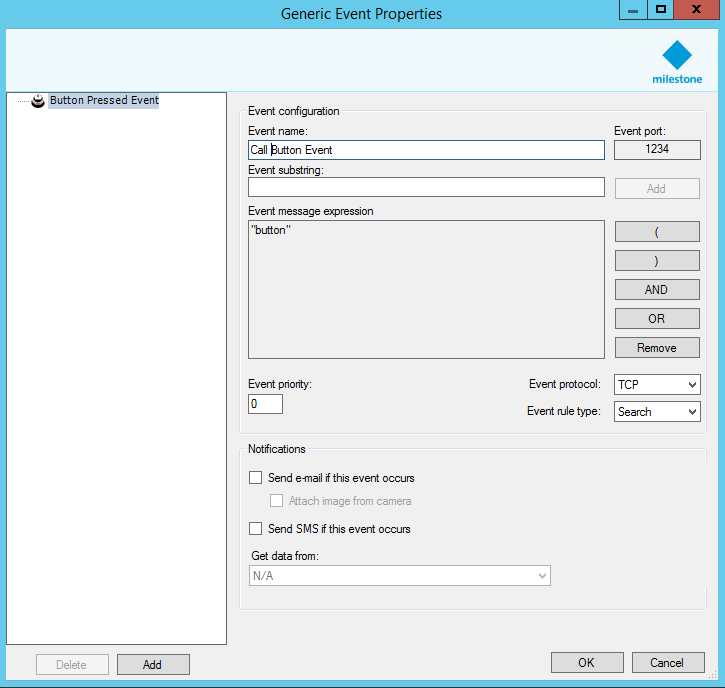How to set up call button event from Axis Video Door Station A-8105-E in XProtect Professional ...