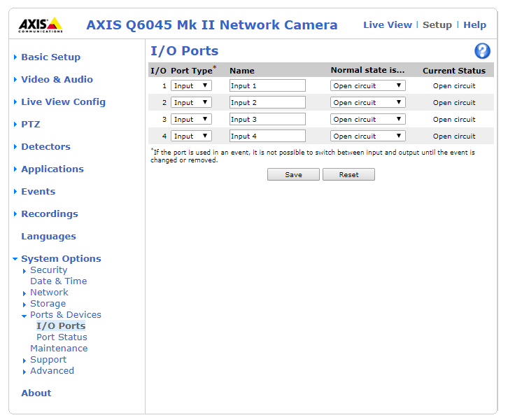 Can I use I/O's on Axis devices as either input or output?
