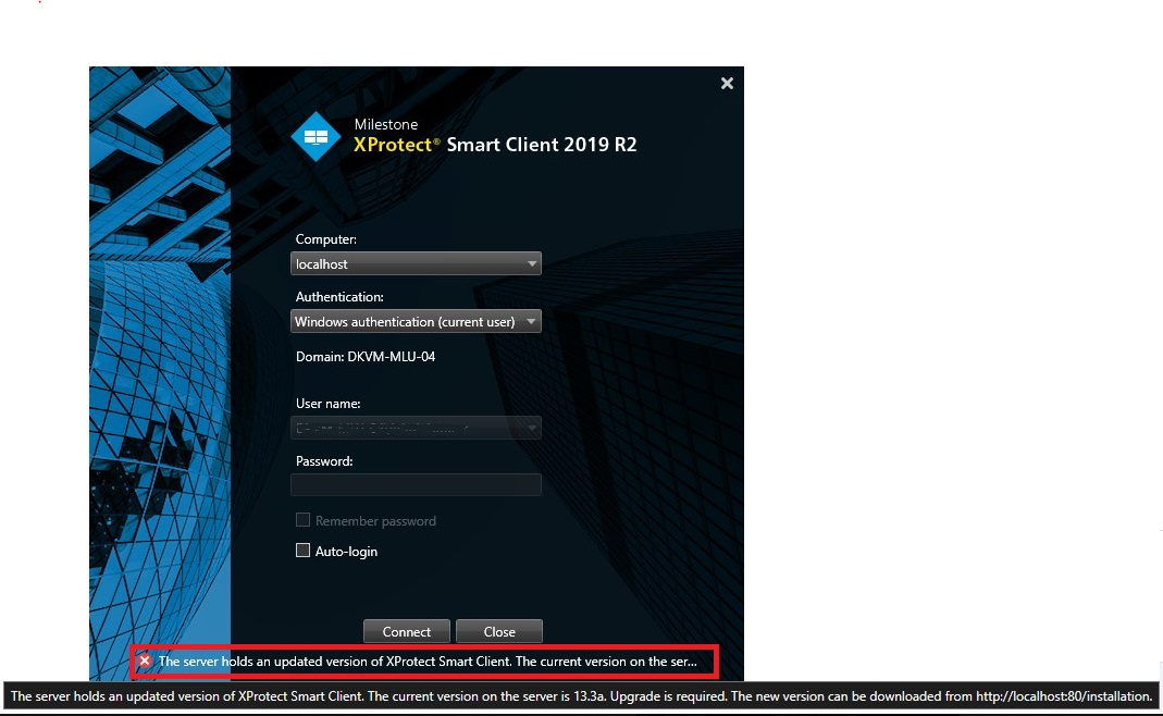 Smart Clients version older than 2019 R3 cannot connect to XProtect ...