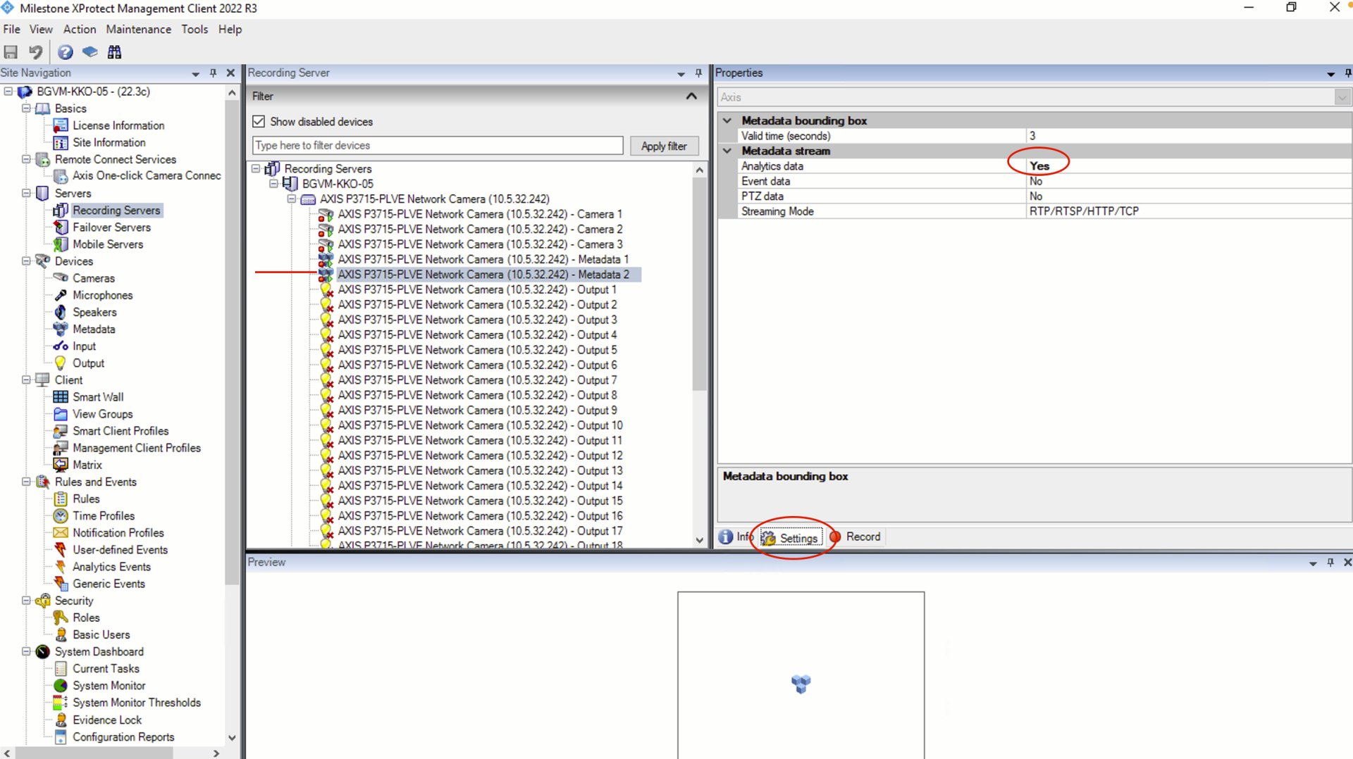 AXIS [DP 12.8a+] — metadata from multiple cameras under one hardware ...