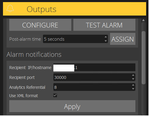 How to set up metadata from Axis Perimeter Defender